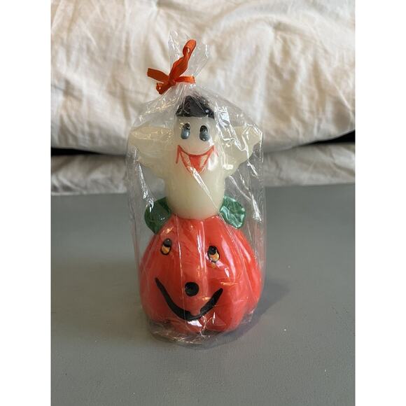 unknown | Accents | Vintage Nos Halloween Candle Ghost With Pumpkin ...